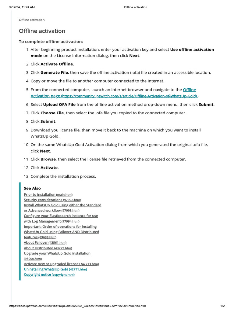 10.0-Offline Activation | PDF