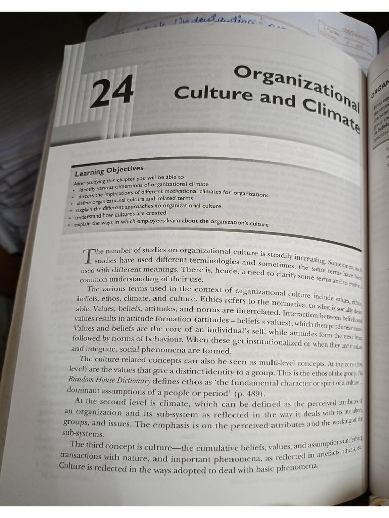 Organizational Culture and Climate | PDF