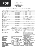 Cephalosporins in Animals - Dosages | PDF | Antibiotics | Clinical Medicine