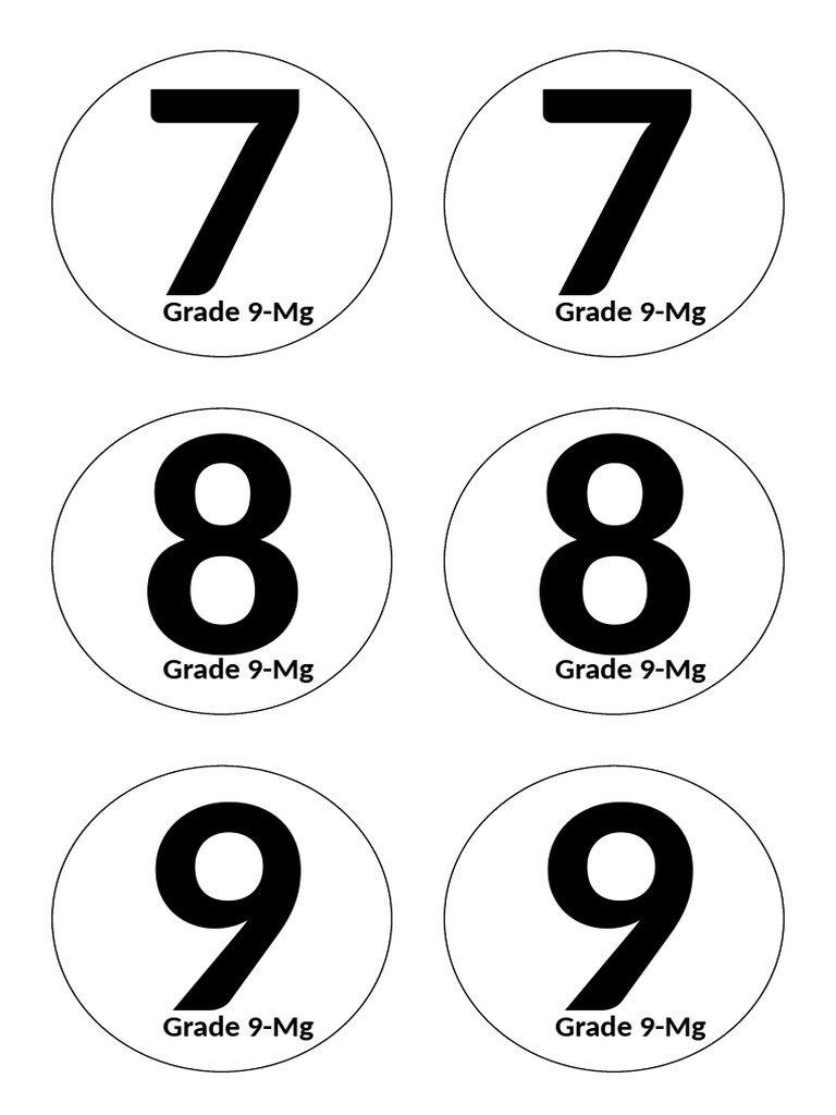 Seat Number Template | PDF