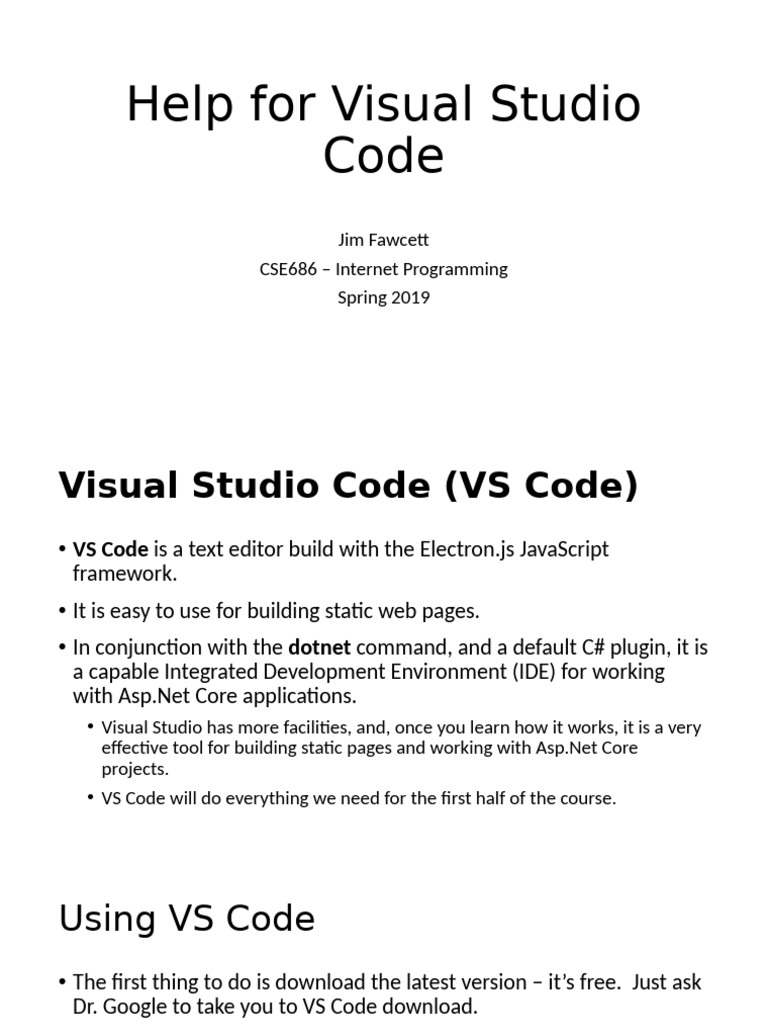 Help Visual Studio Code | PDF
