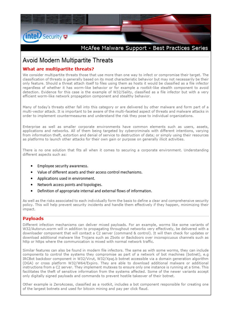McAfee Endpoint Brief | PDF