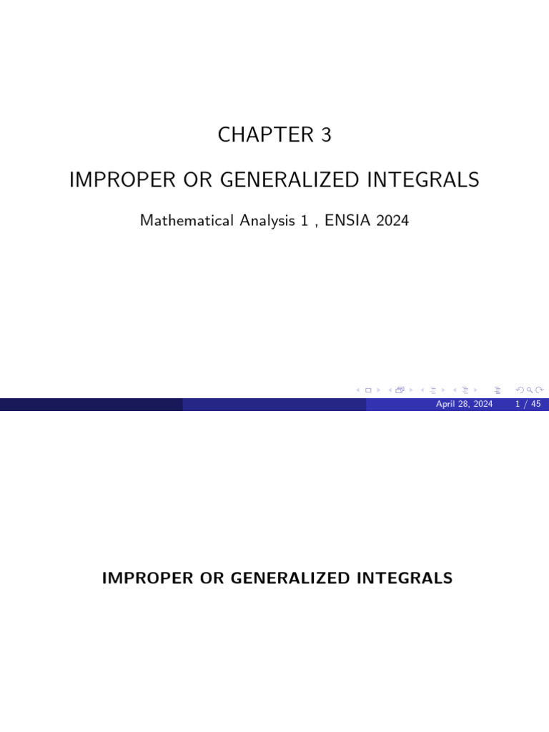 Improper Integrals | PDF