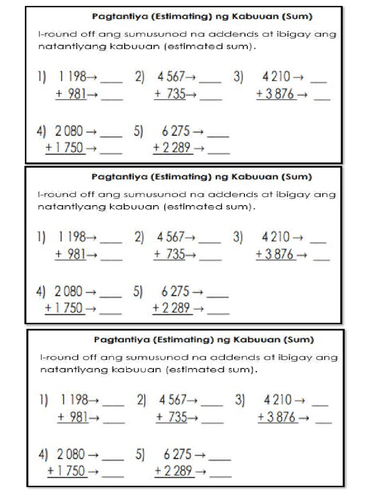 Estimating Sum | PDF
