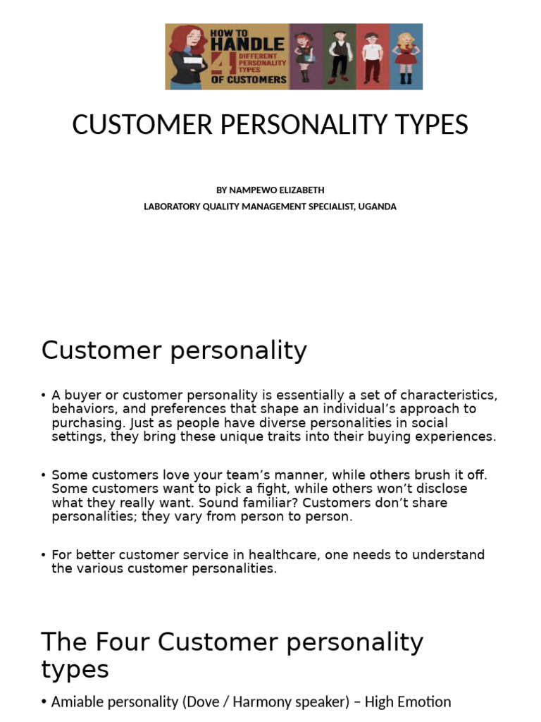 Customer Personality Types | PDF