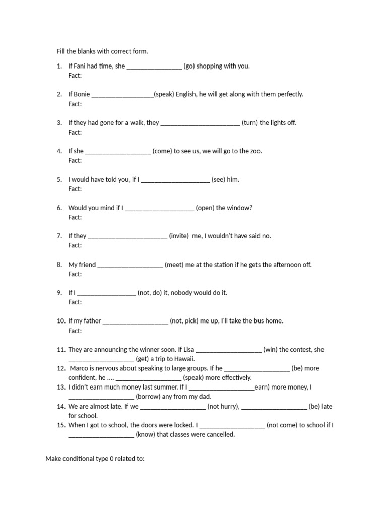 Latihan Soal Conditional Pdf