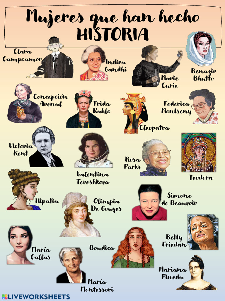 Sopa de Letras Mujeres Que Cambiaron La Historia | PDF