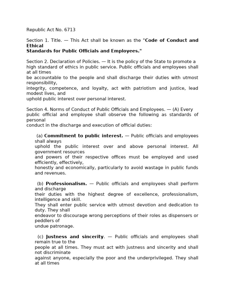 Code of Ethical Standards | PDF