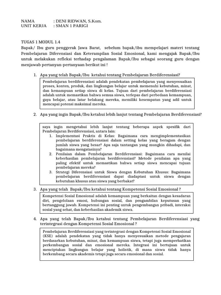 LK Modul 1.4 Level 1 | PDF