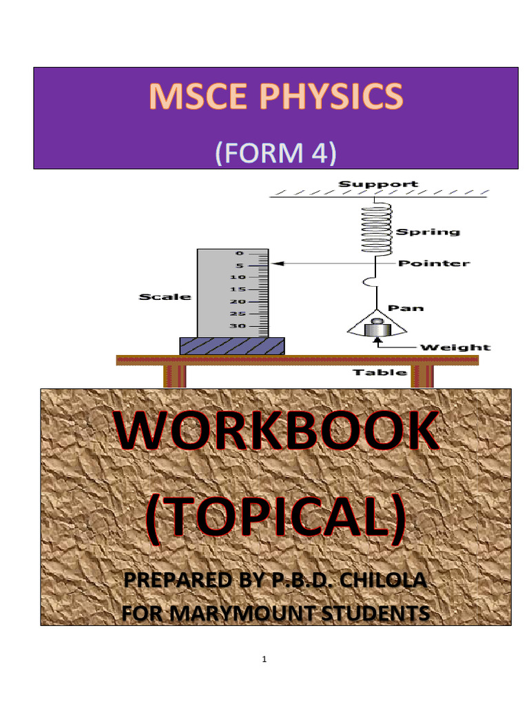 Physics Workbook 4 | PDF