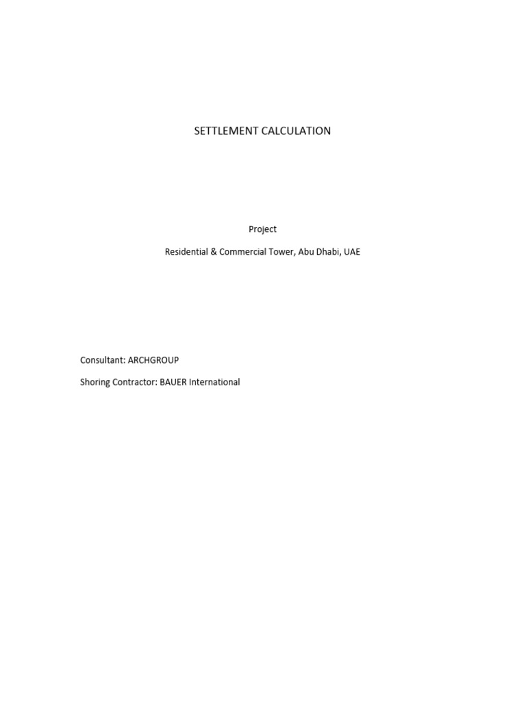 Settlement Calculation Rev01 | PDF