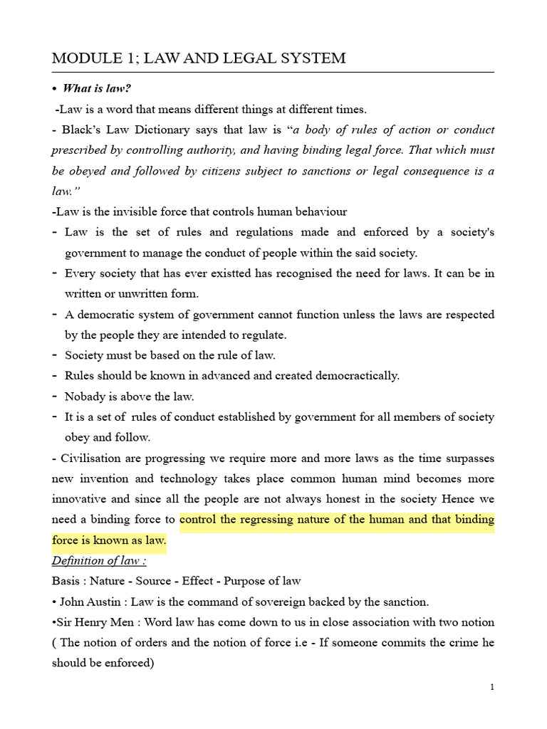 Legal Methods 1 | PDF