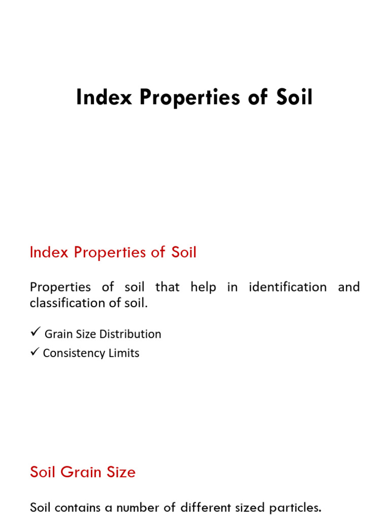 Index Properties of Soil | PDF