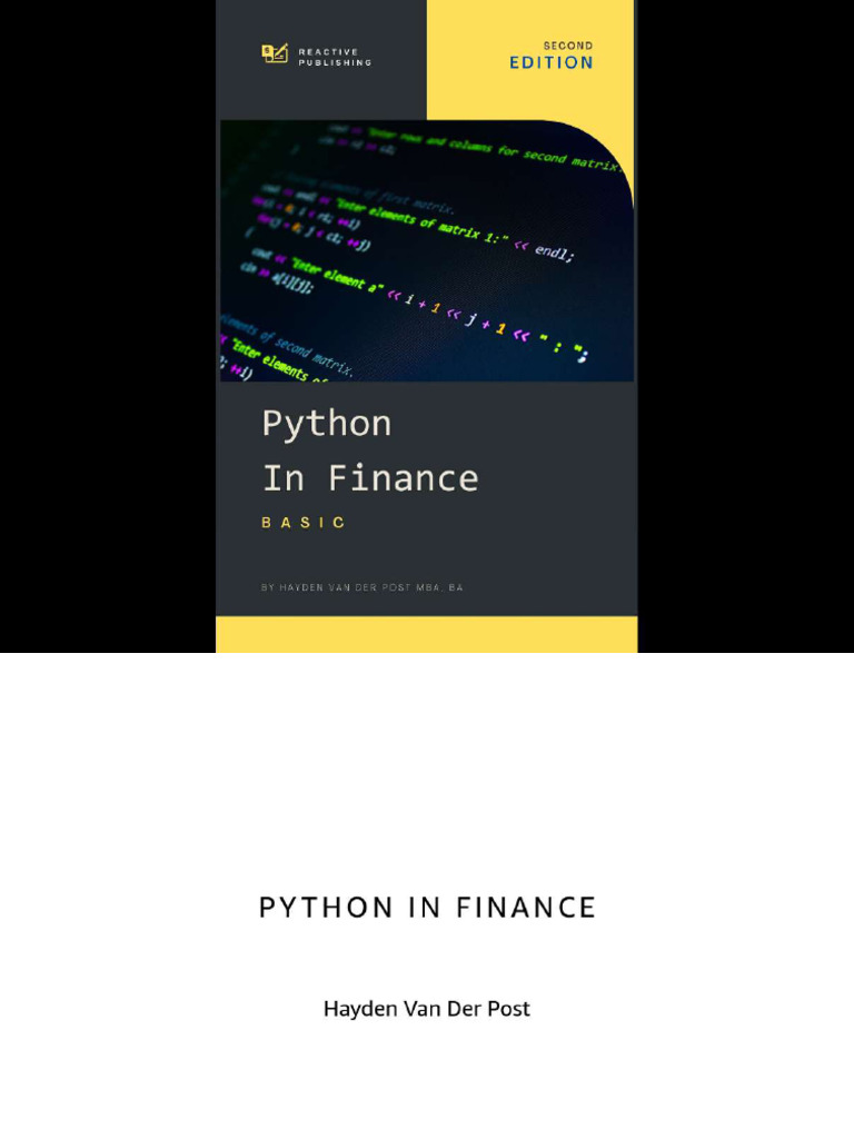 Python in Finance | PDF
