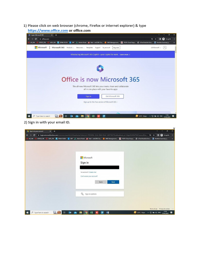 Ofiice365 Login Guide | PDF