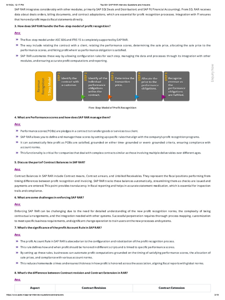 SAP RAR Interview Questions and Answers | PDF