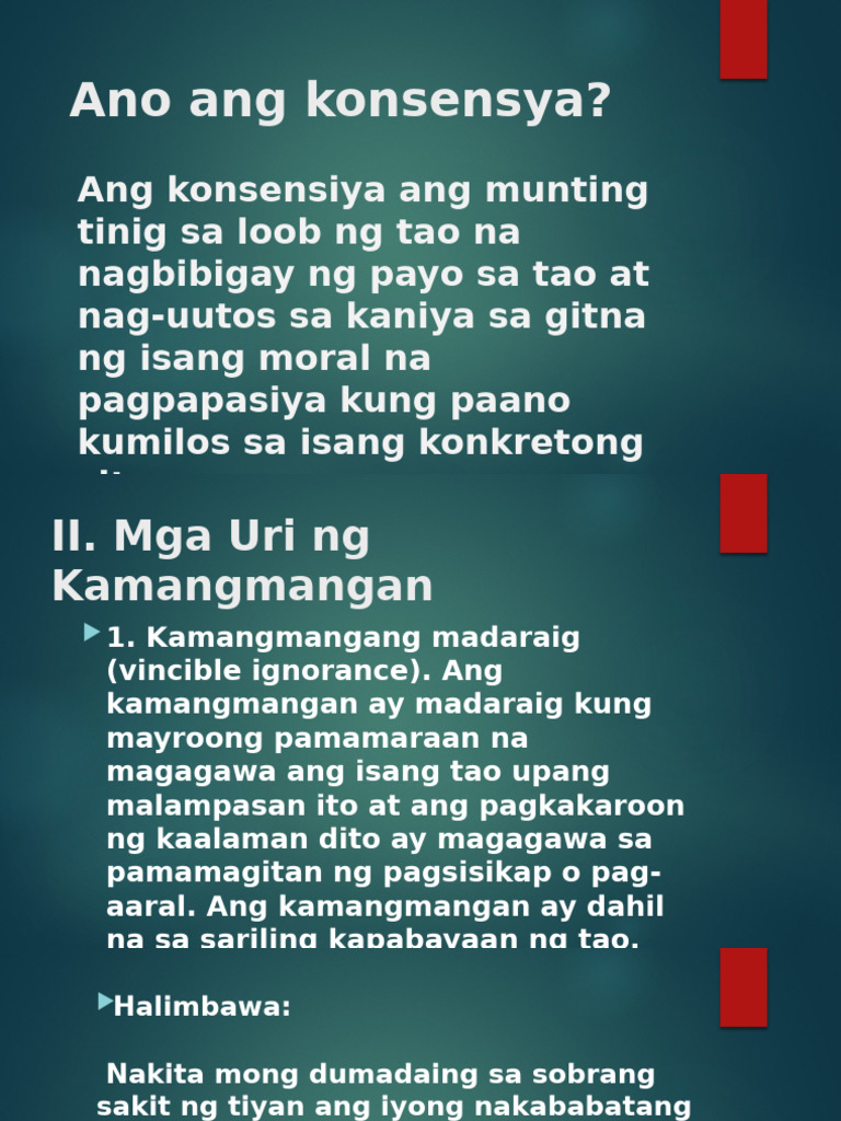 Ano Ang Konsensya August 29, 2024 Lesson | PDF