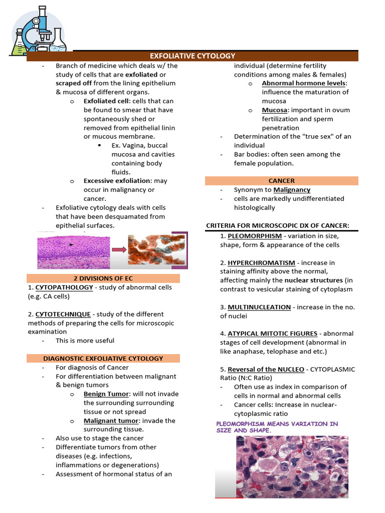Diagnostic Exfoliative Cytology | PDF