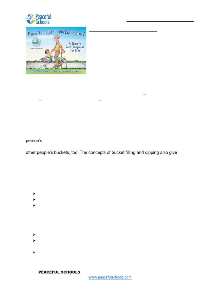 Have You Filled A Bucket Today - BucketPlay - Version | PDF