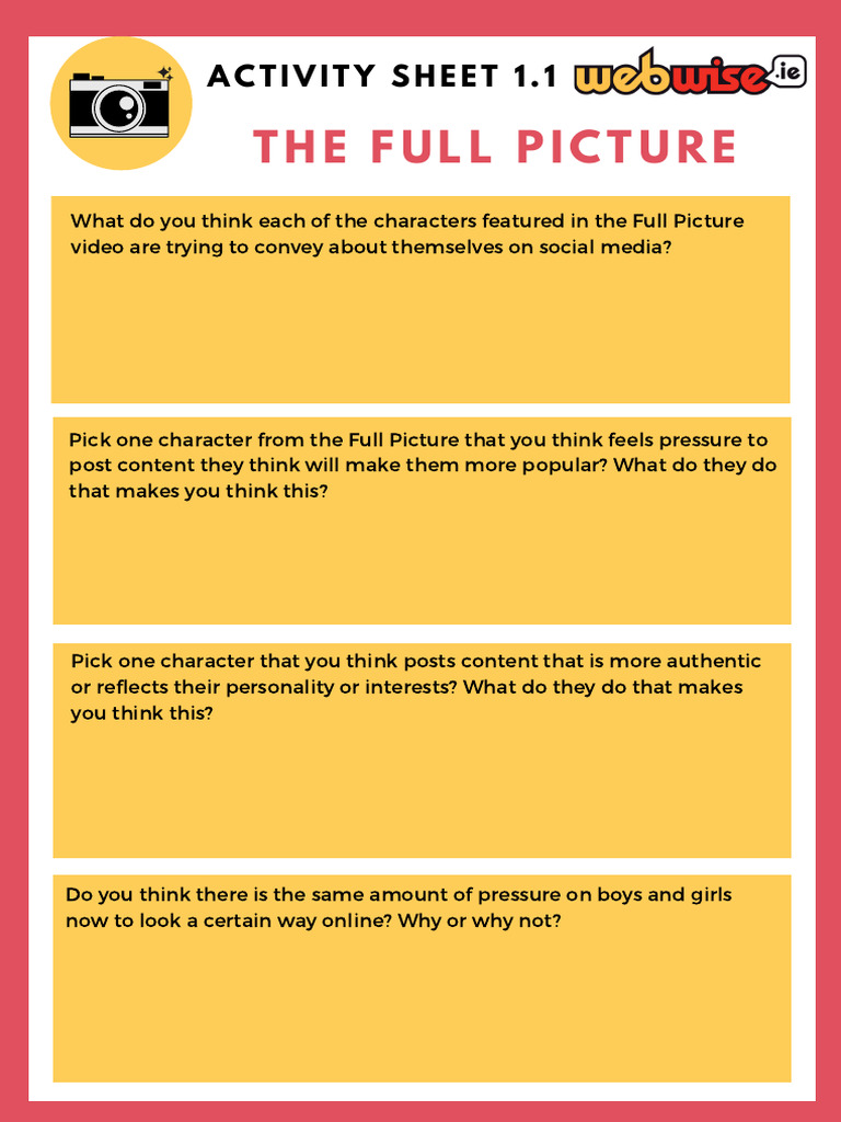 The Full Picture Activity Sheet 1.1 | PDF