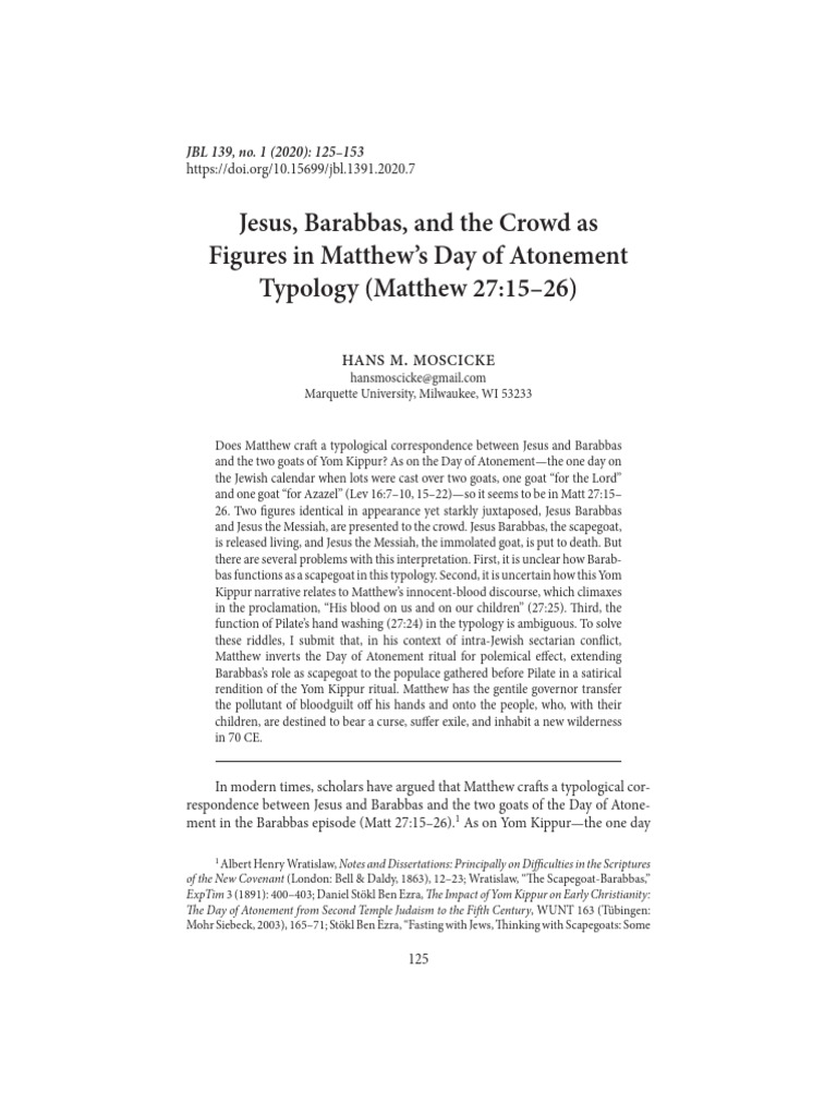 Jesus Barabbas and The Crowd As Figures | PDF