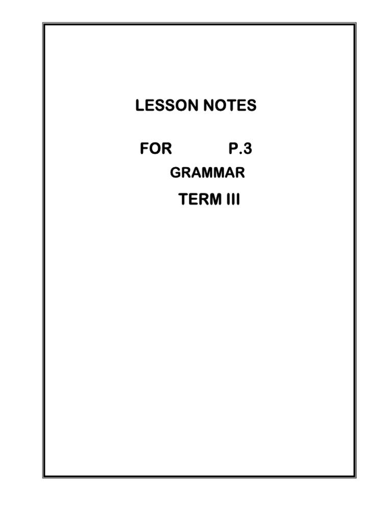 P.3 English Grammar: Tenses & Verbs | PDF | Verb | Language Arts ...