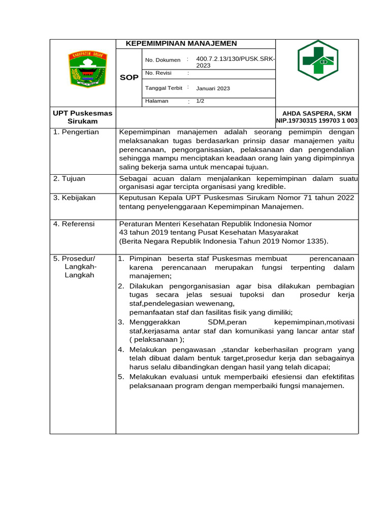 1 2 2 b-SOP-KMP | PDF