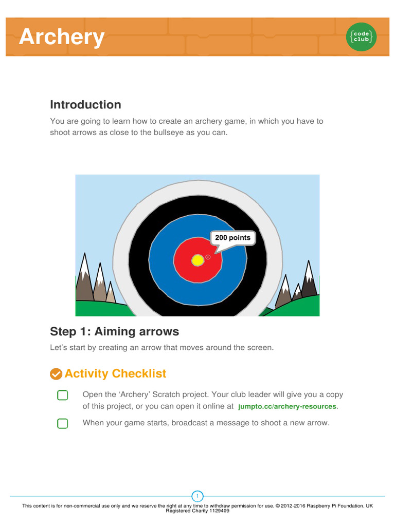 Create an Archery Game in Scratch | PDF | Archery | Scoutcraft