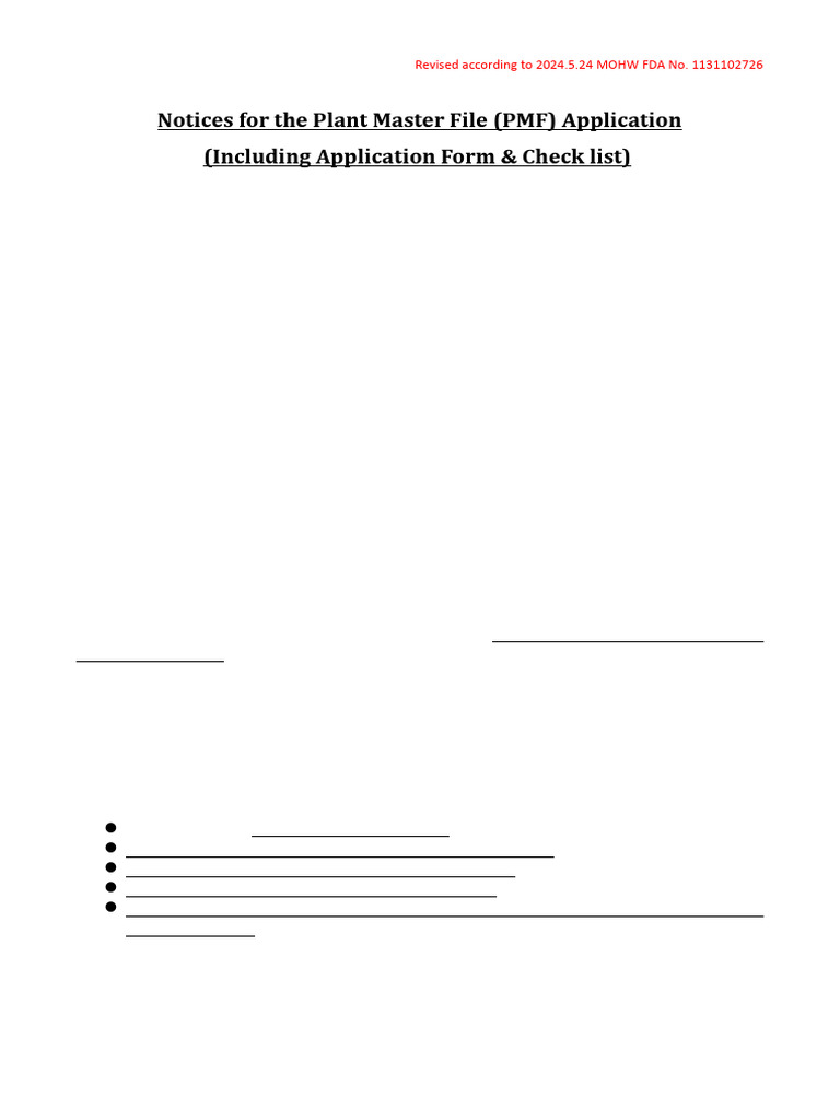 PMF Application Guide for Pharma | PDF | Food And Drug Administration ...