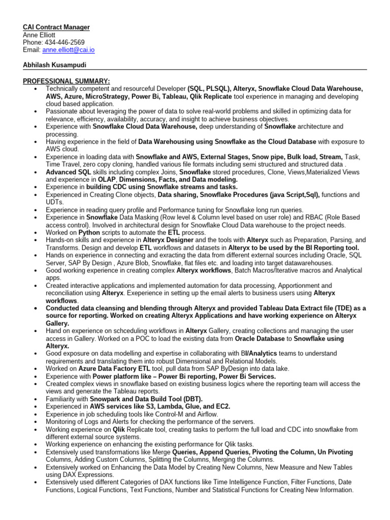 Candidate Resume | PDF