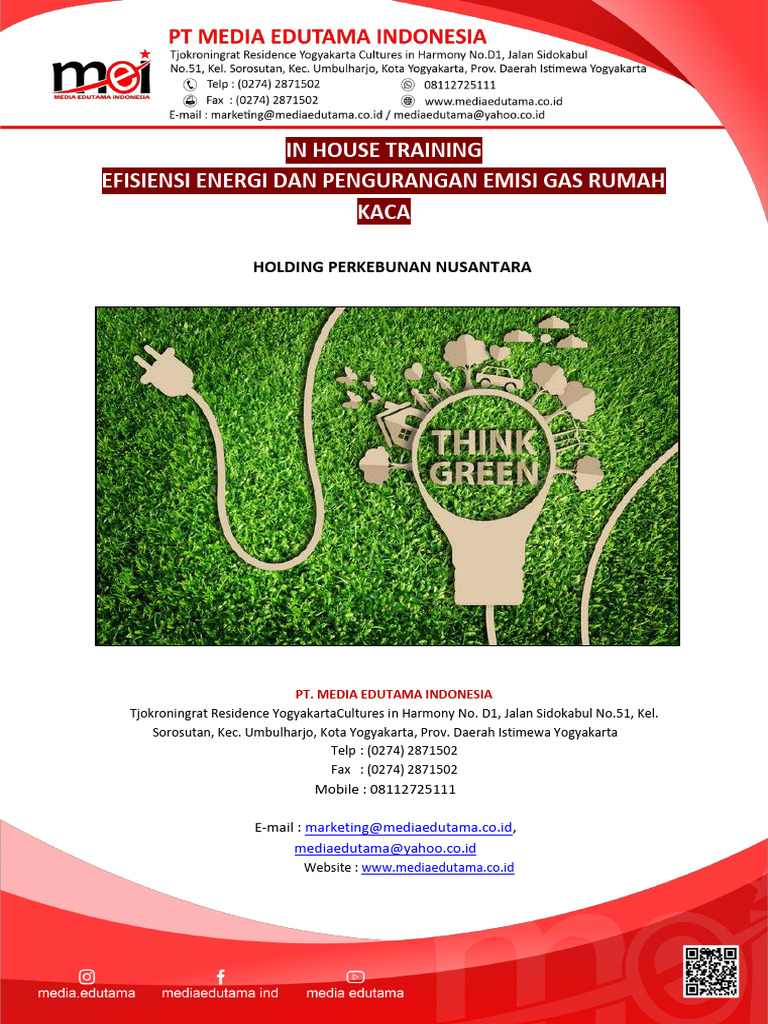 Proposal IHT Efisiensi Energi Dan Pengurangan Emisi Gas Rumah Kaca | PDF