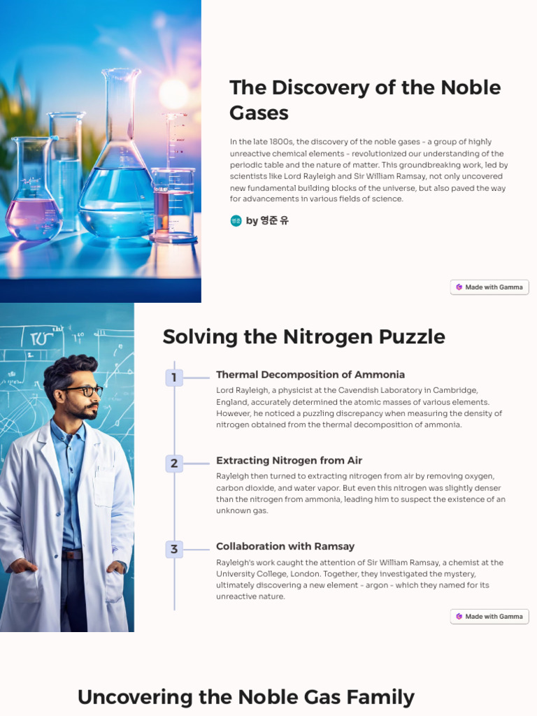 The Discovery of The Noble Gases | PDF