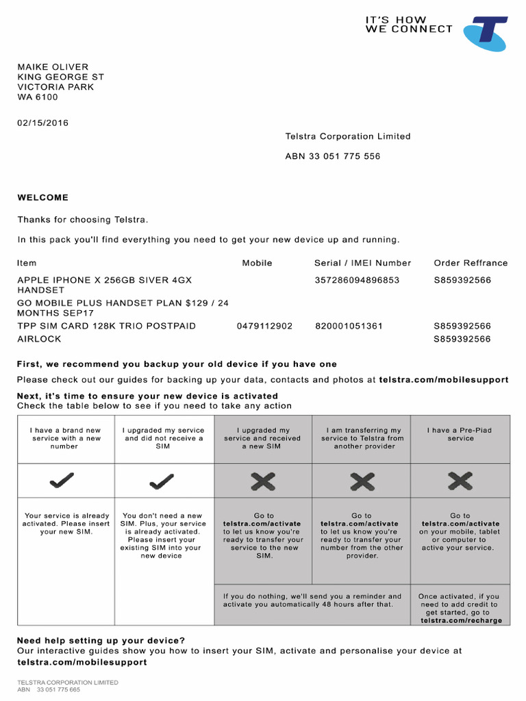 Telstra AU Original | PDF