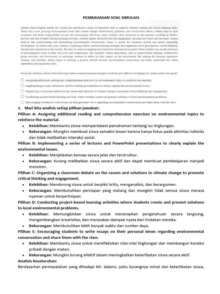 Pembahasan Soal Simulasi | PDF