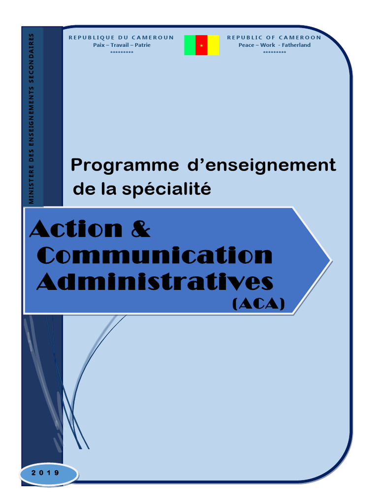 Programme 2nd Cycle ACA 2019 | PDF