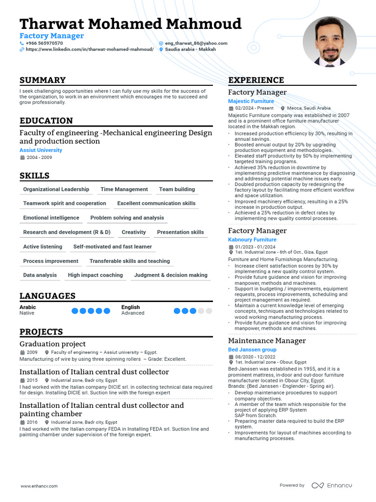 Tharwat Mohamed Mahmoud: Experience | PDF