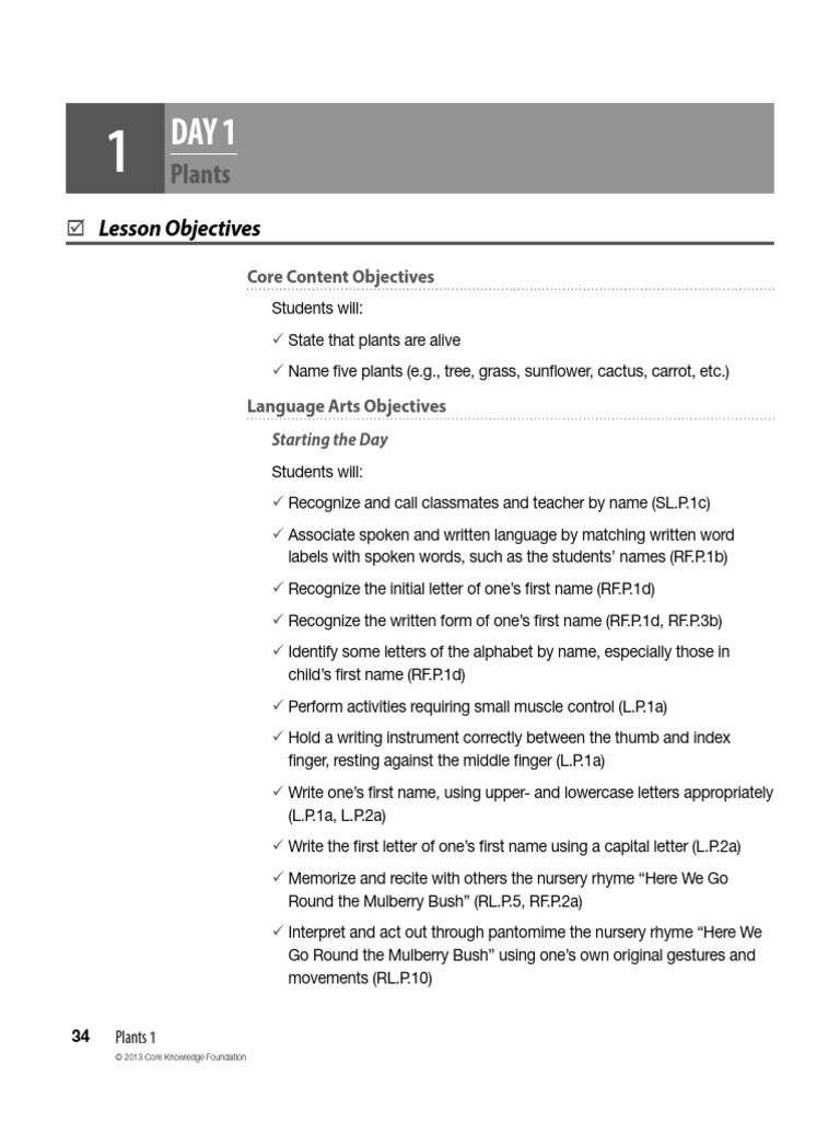 ELA Pre-K Unit 4 Teacher Guide Lesson 1 | PDF