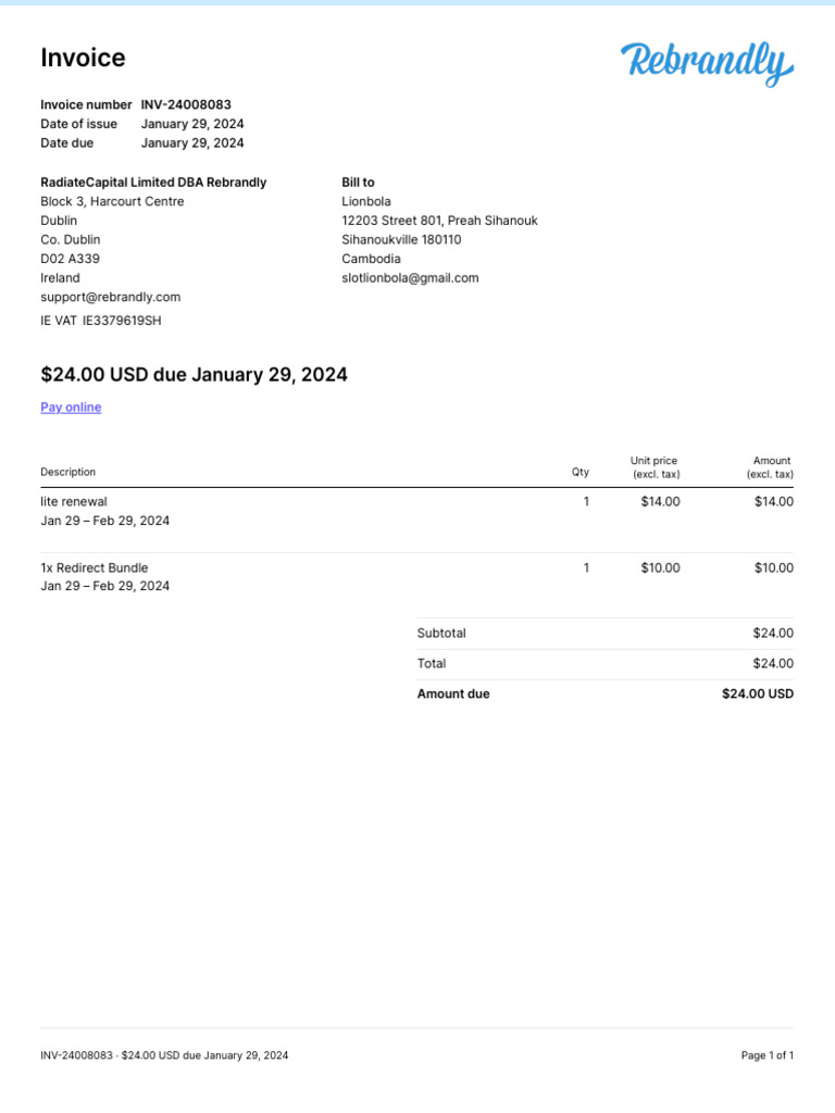 Invoice INV 24008083 | PDF