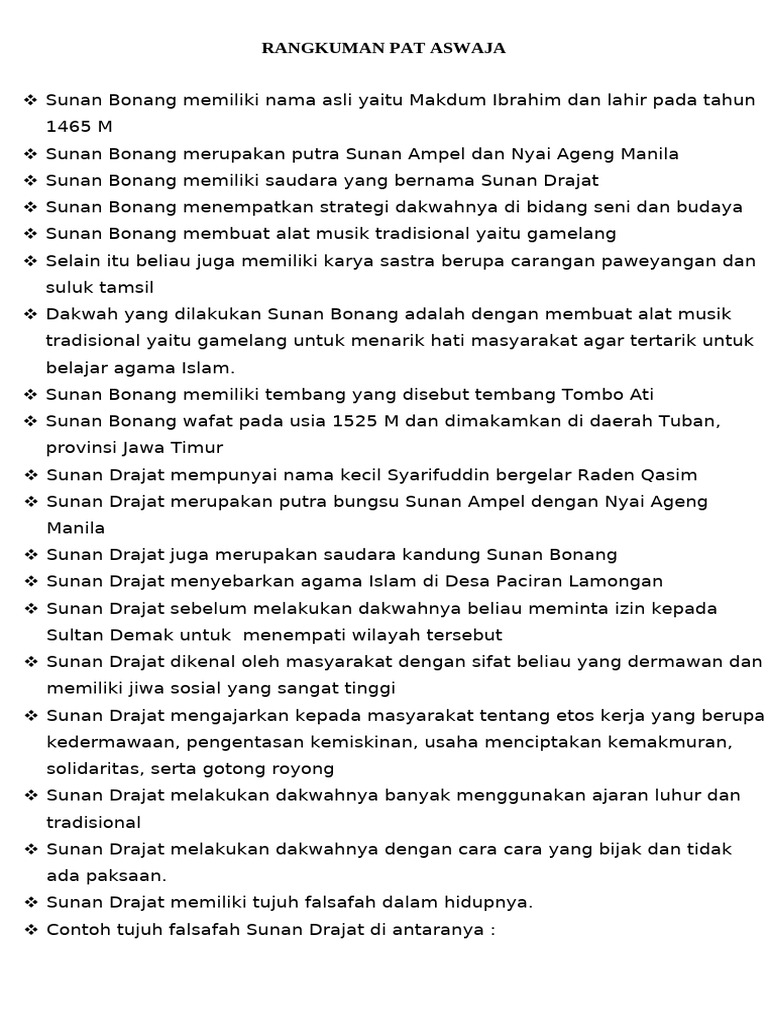 Rangkuman Materi Aswaja | PDF