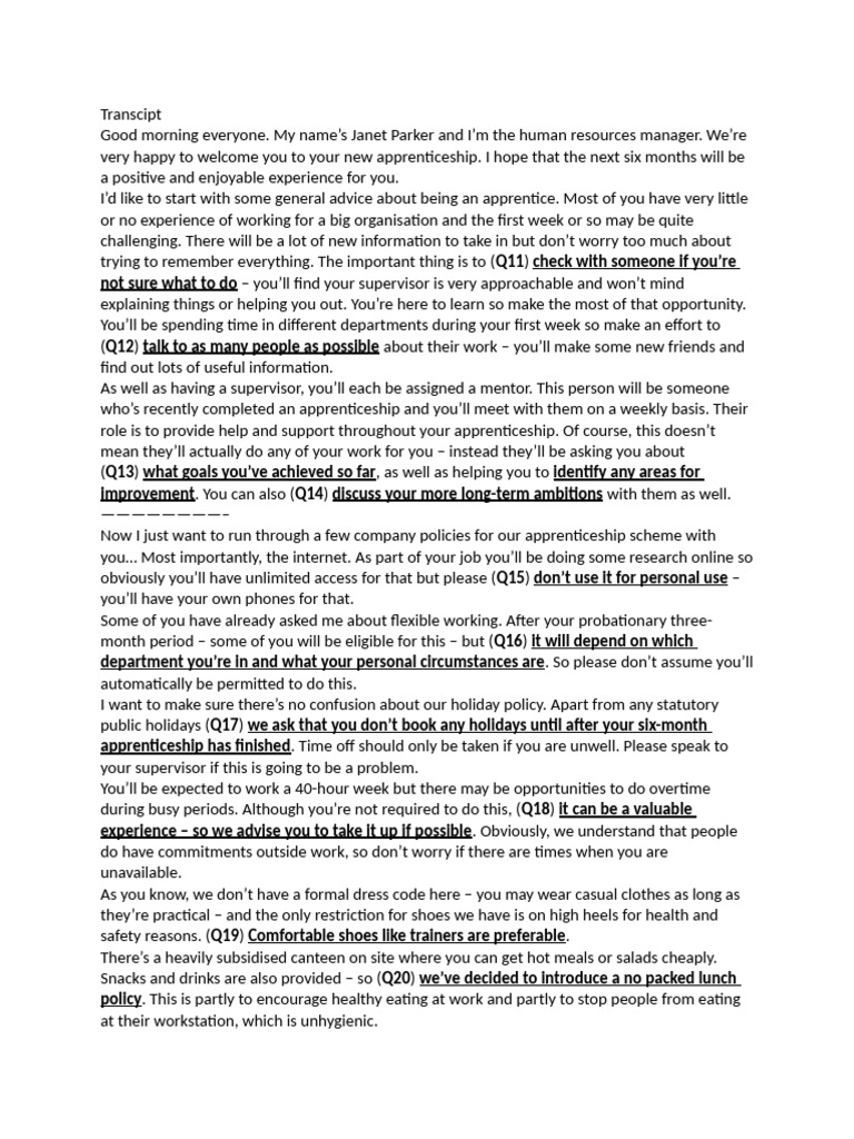 Transcipt | PDF
