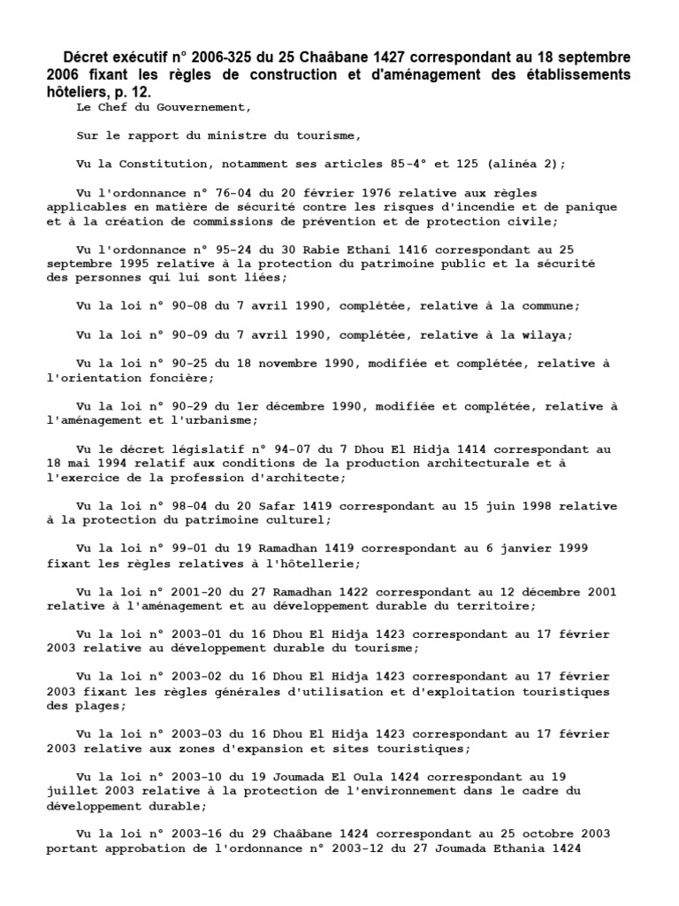 D Cret Ex Cutif 2006-325 | PDF