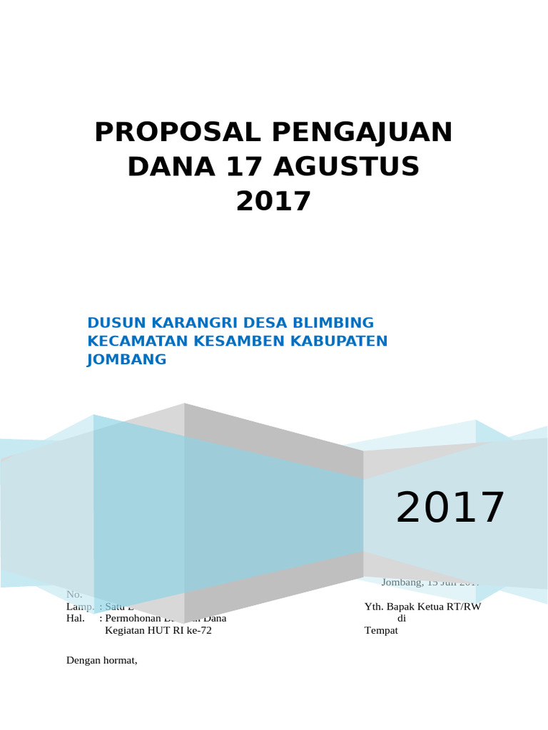 Proposal RT RW 17 Agustus Revisi 1 | PDF