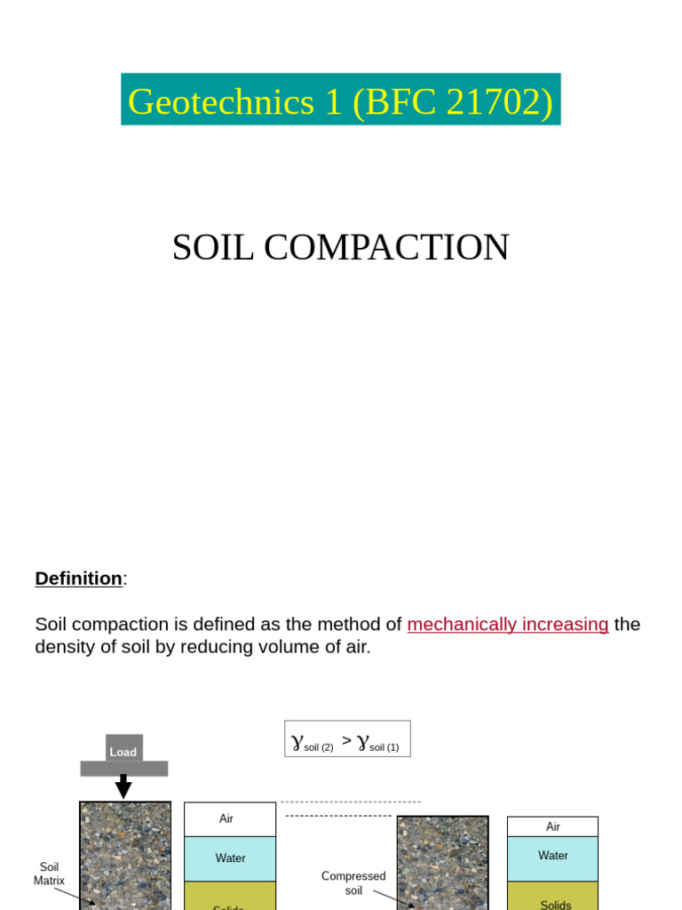 Chapter 3 - Soil Compaction | PDF