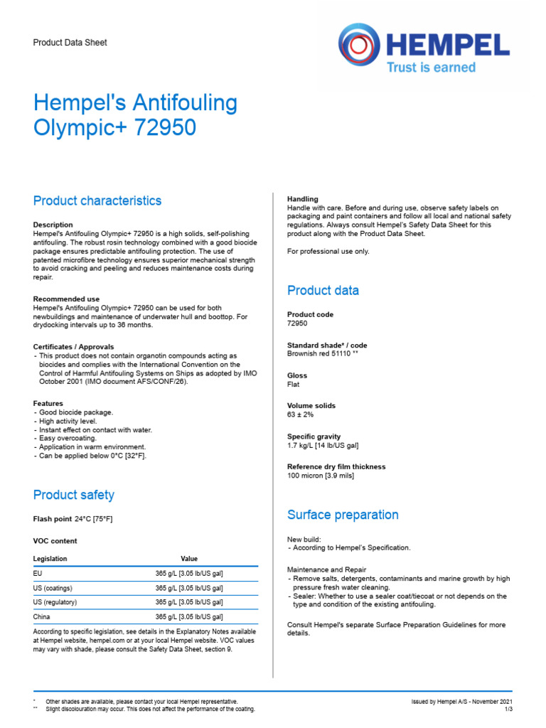 Hempel Af Olympic + 72950 | PDF