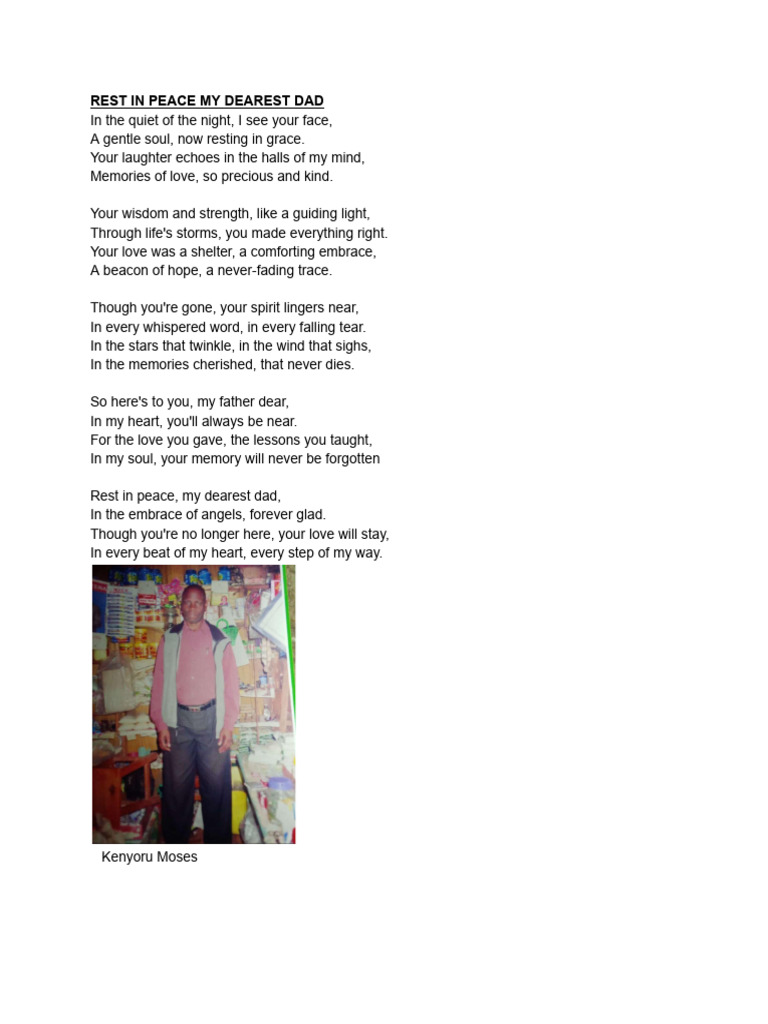 Rest in Peace Dearest Dad | PDF