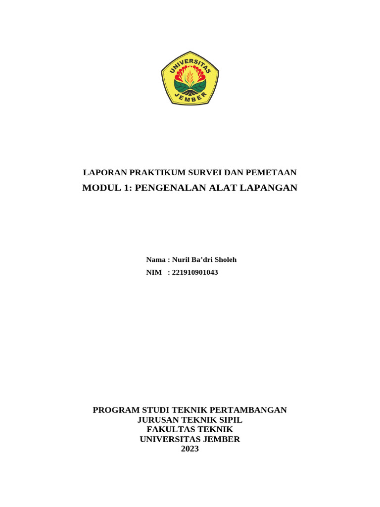 Laprak Surpem Modul 1 | PDF