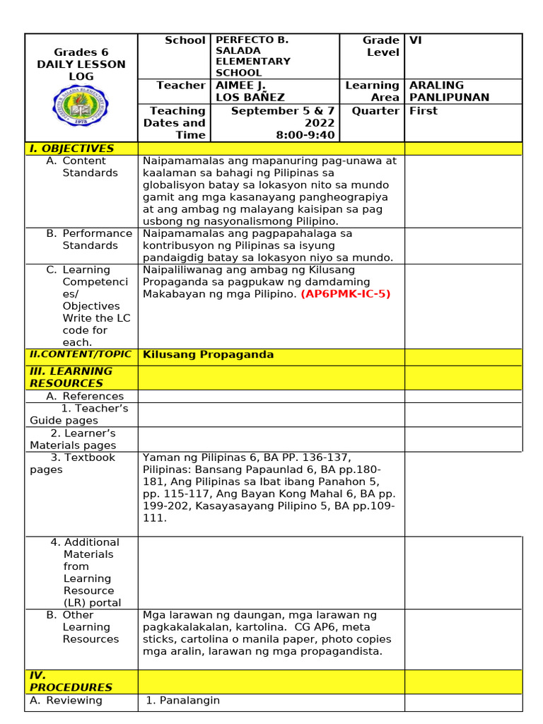 Arpan Aralin 3 | PDF