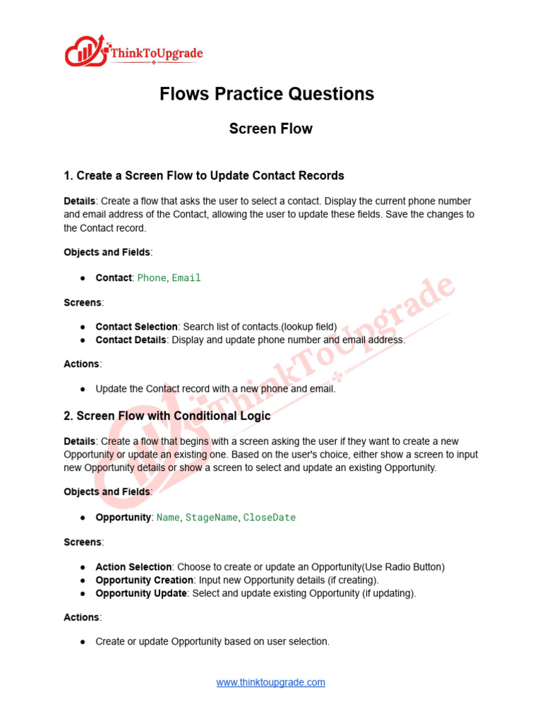 Flows Practice Questions | PDF