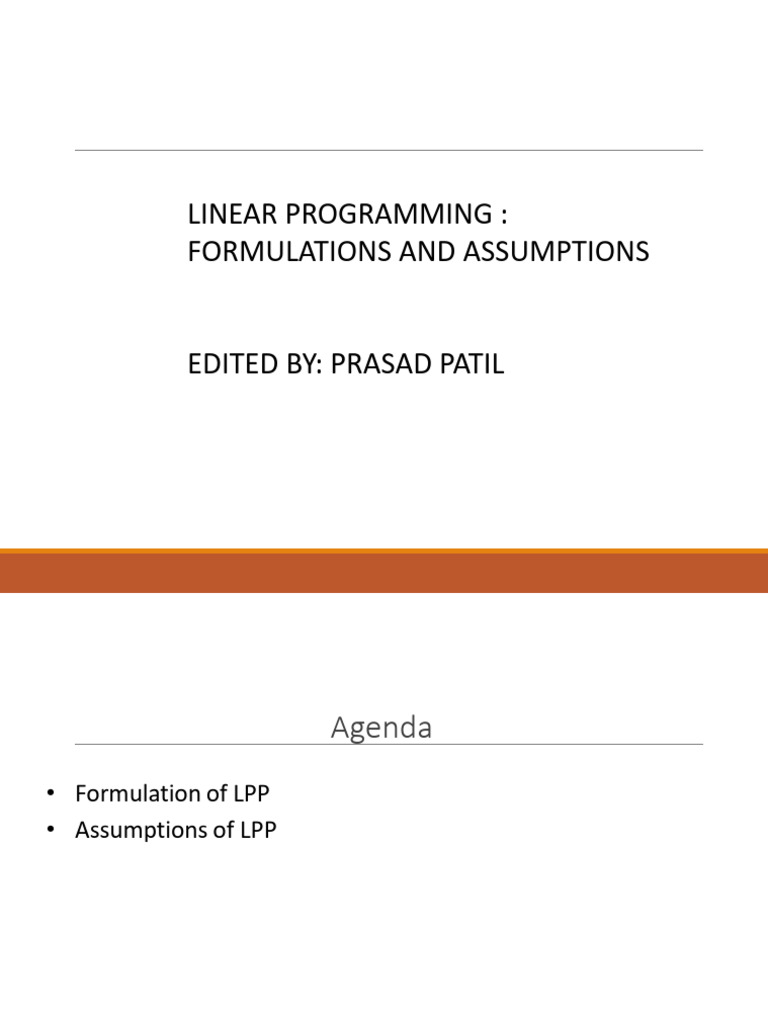 LPP Formulation-Compressed | PDF