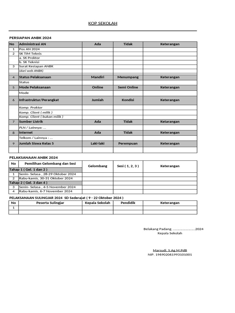 Daftar Priksa an 2024 | PDF